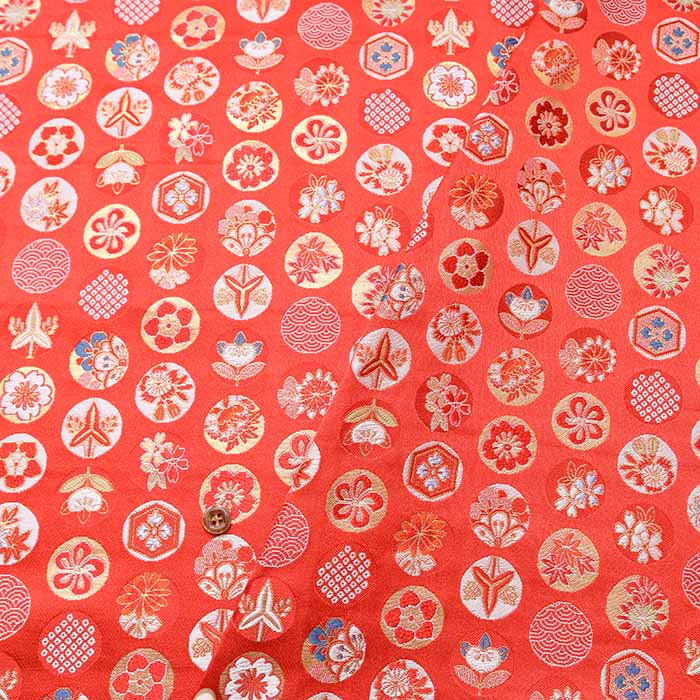 Gold Brocade - Circular and Classic Flower Motif | nomura tailor