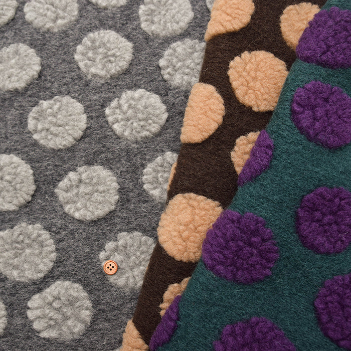 Italian Evolution Tex sliver knit fabric Dots (large) | nomura tailor