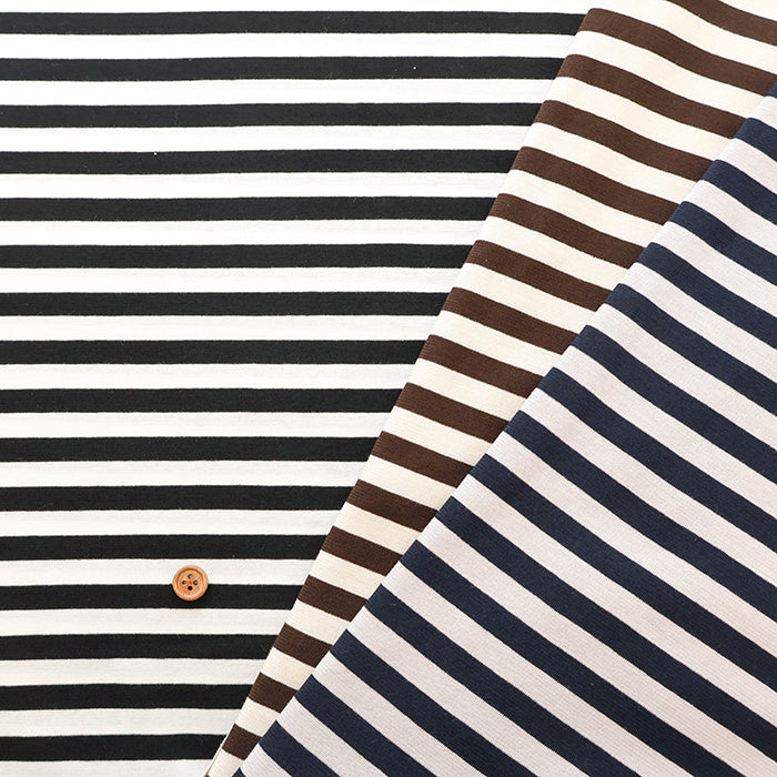 Cotton Knit Print Fabric - Border | nomura tailor